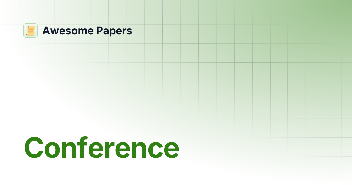 Conference | Awesome Papers